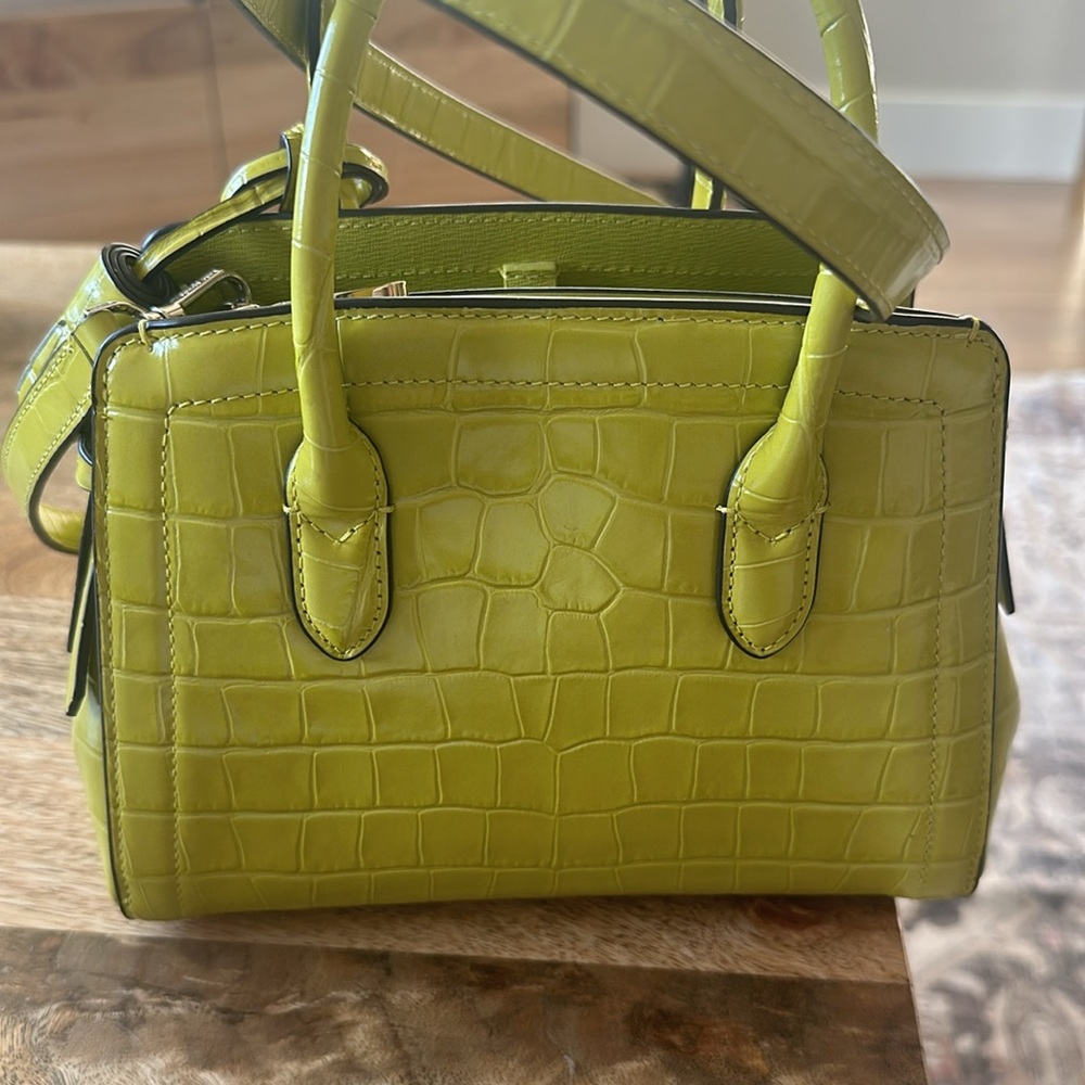 Kate Spade Croc Crossbody In Chartreuse - Gem